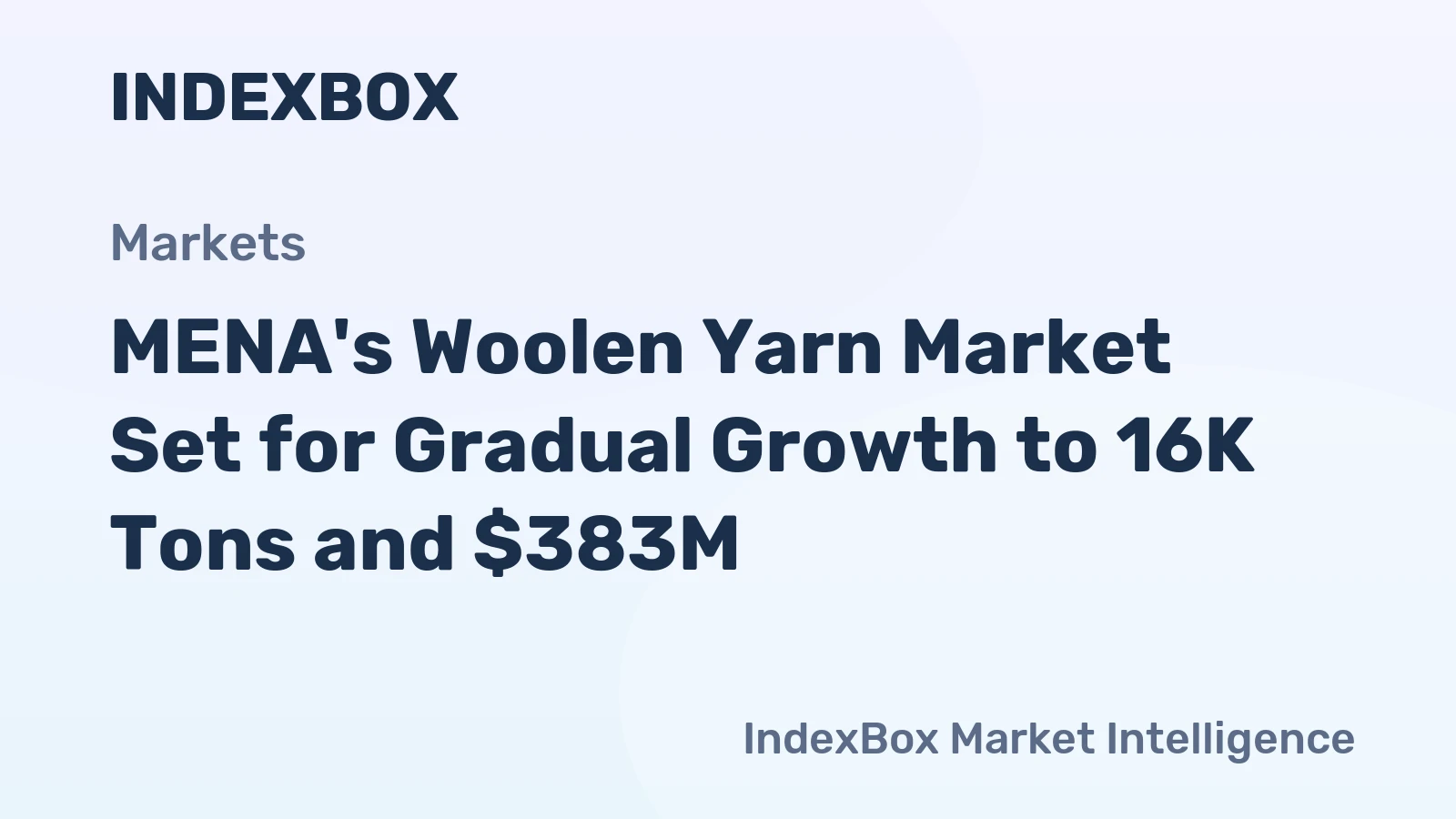 MENA's Woolen Yarn Market Set for Gradual Growth to 16K Tons and $383M
