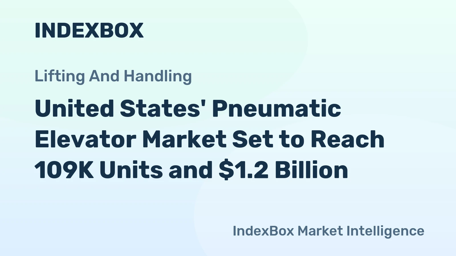 United States' Pneumatic Elevator Market Set to Reach 109K Units and $1.2 Billion