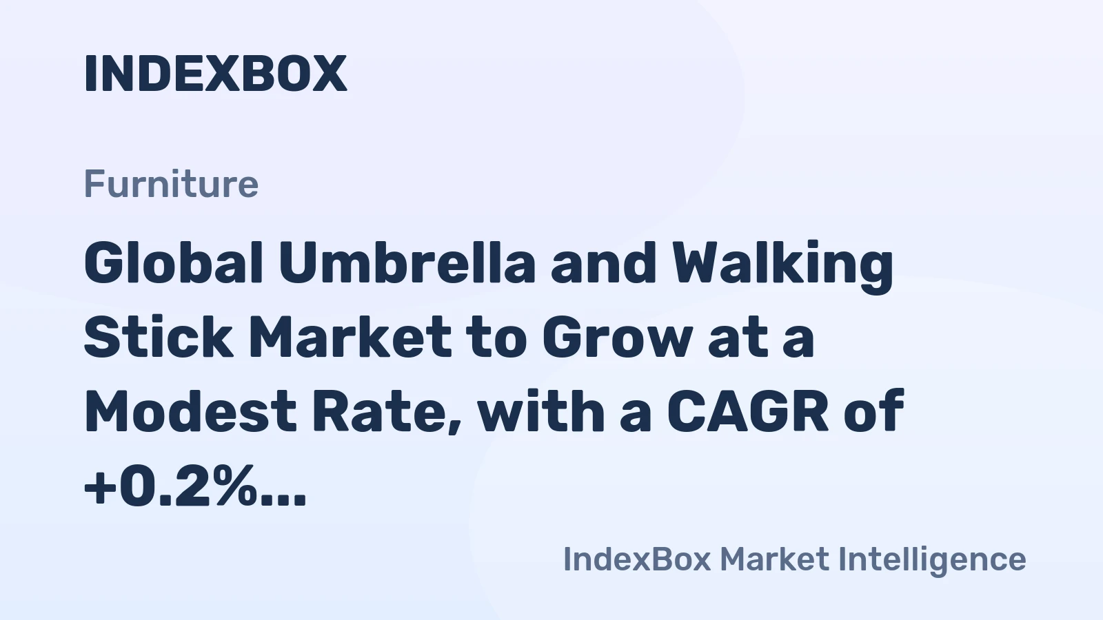 Global Umbrella and Walking Stick Market to Grow at a Modest Rate, with a CAGR of +0.2% from 2024 to 2035