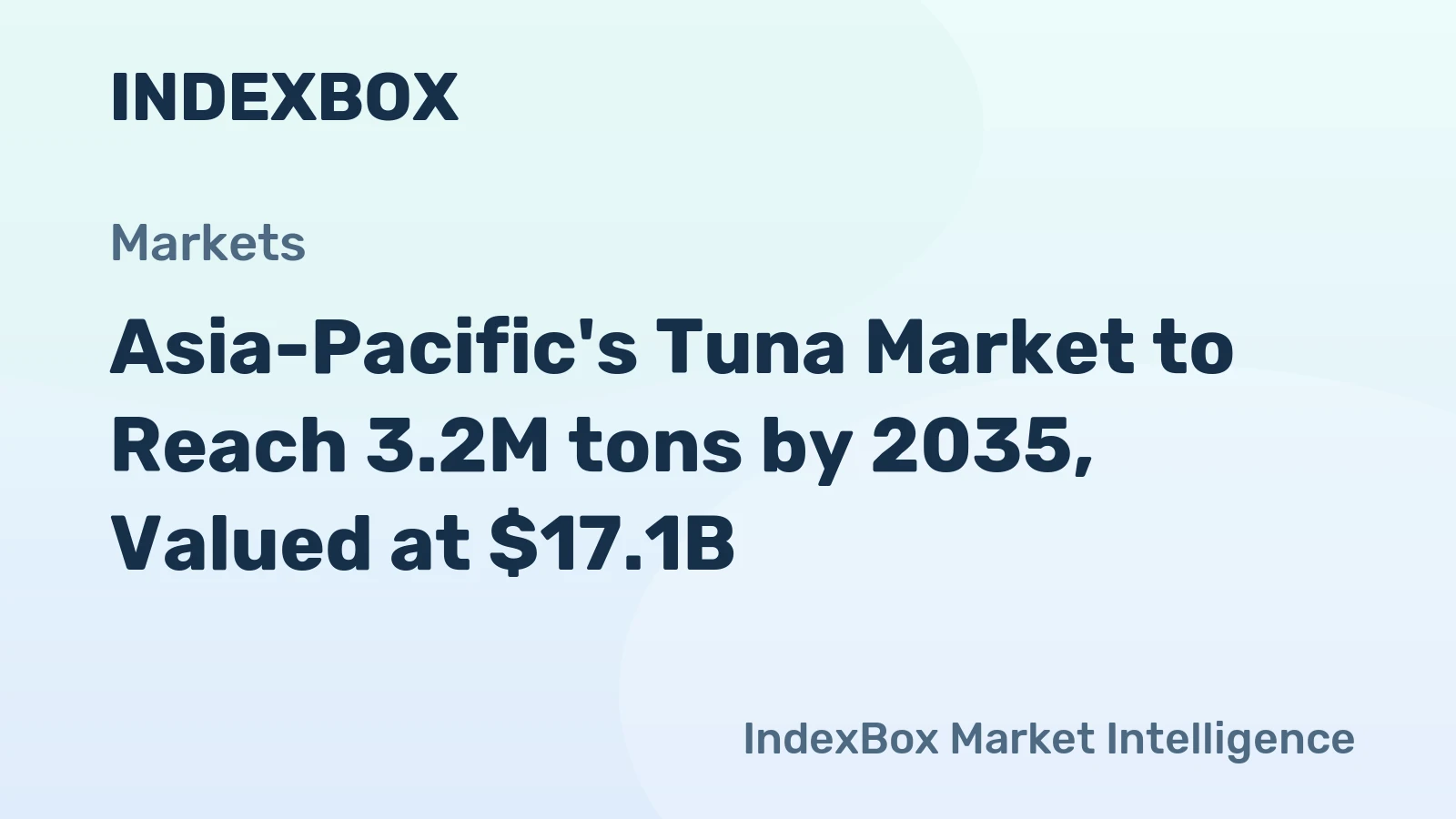 Asia-Pacific's Tuna Market to Reach 3.2M tons by 2035, Valued at $17.1B