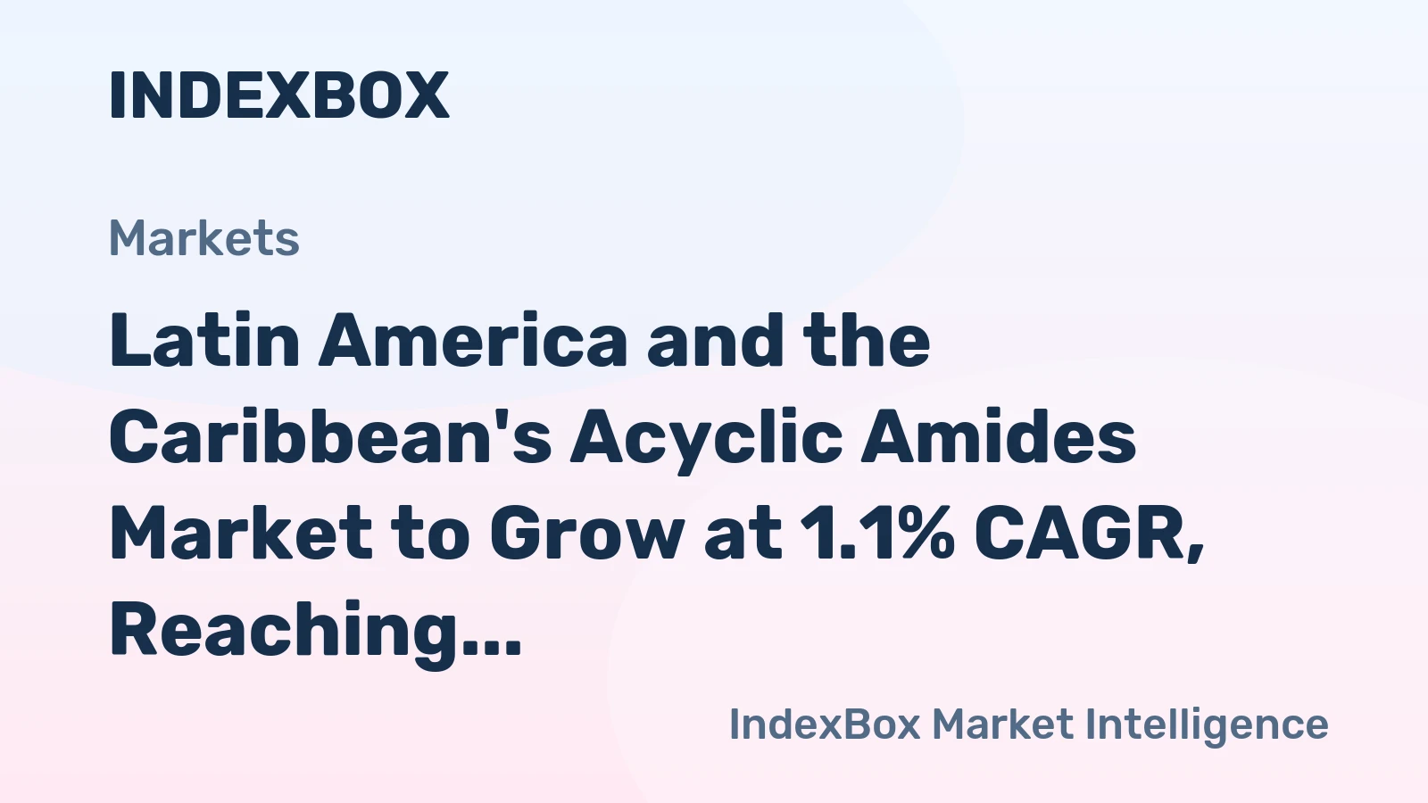 Latin America and the Caribbean's Acyclic Amides Market to Grow at 1.1% CAGR, Reaching 225K Tons by 2035
