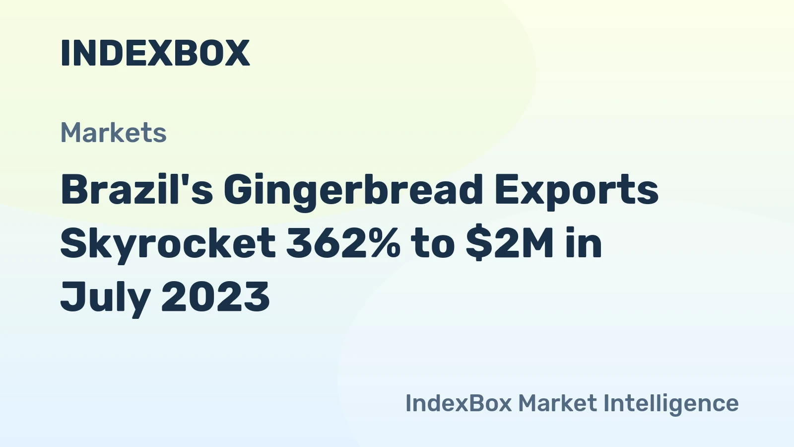 Brazil's Gingerbread Exports Skyrocket 362% to $2M in July 2023