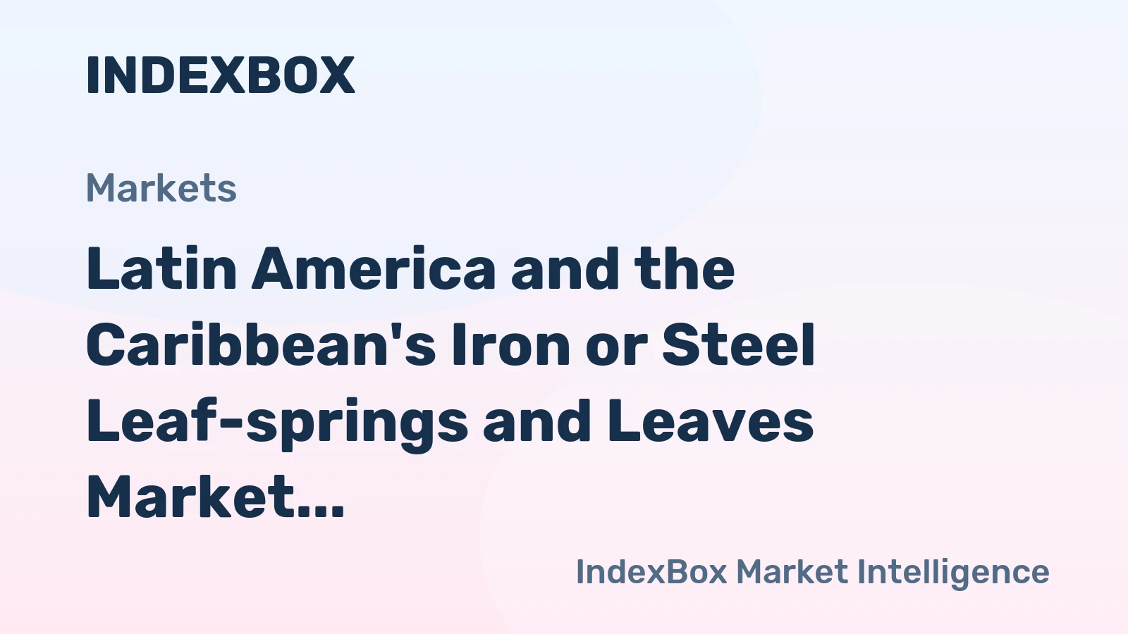 Latin America and the Caribbean's Iron or Steel Leaf-springs and Leaves Market Expected to Grow at a CAGR of +1.1% from 2024 to 2035