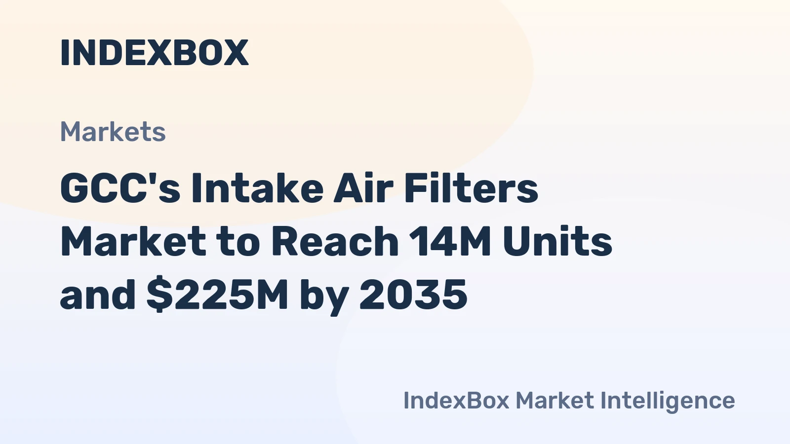 GCC's Intake Air Filters Market to Reach 14M Units and $225M by 2035