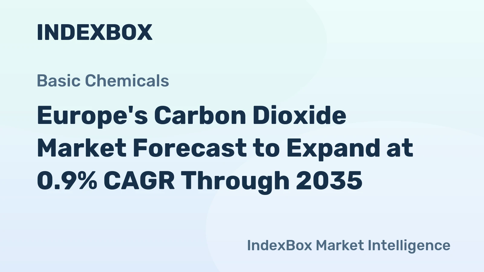 Europe's Carbon Dioxide Market Forecast to Expand at 0.9% CAGR Through 2035