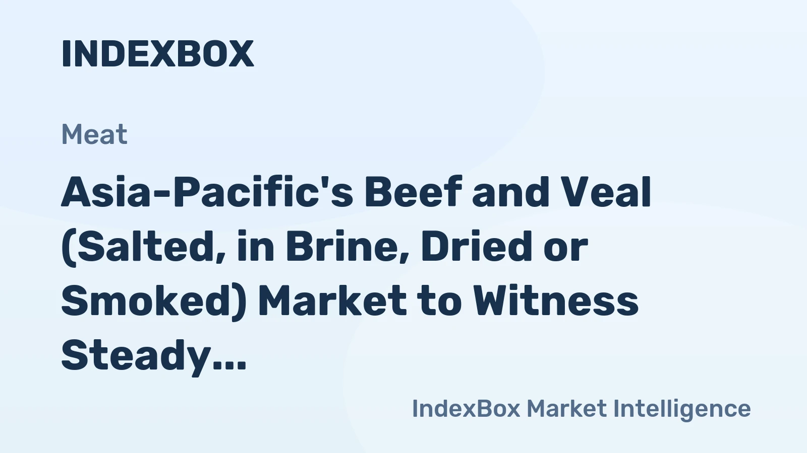 Asia-Pacific's Beef and Veal (Salted, in Brine, Dried or Smoked) Market to Witness Steady Growth with CAGR of +1.4% from 2024 to 2035