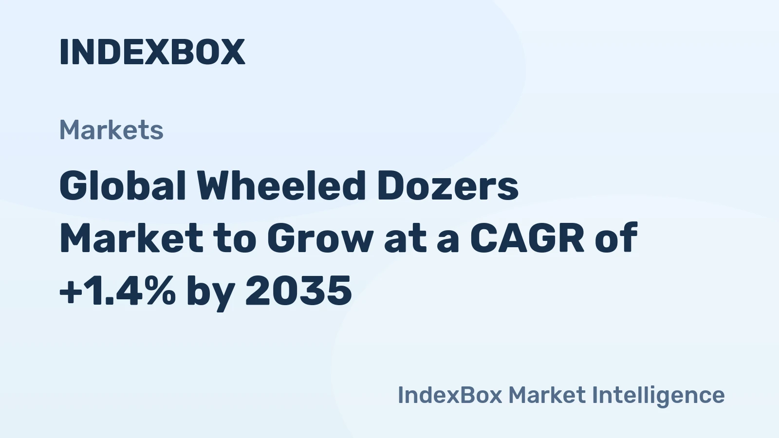 Global Wheeled Dozers Market to Grow at a CAGR of +1.4% by 2035