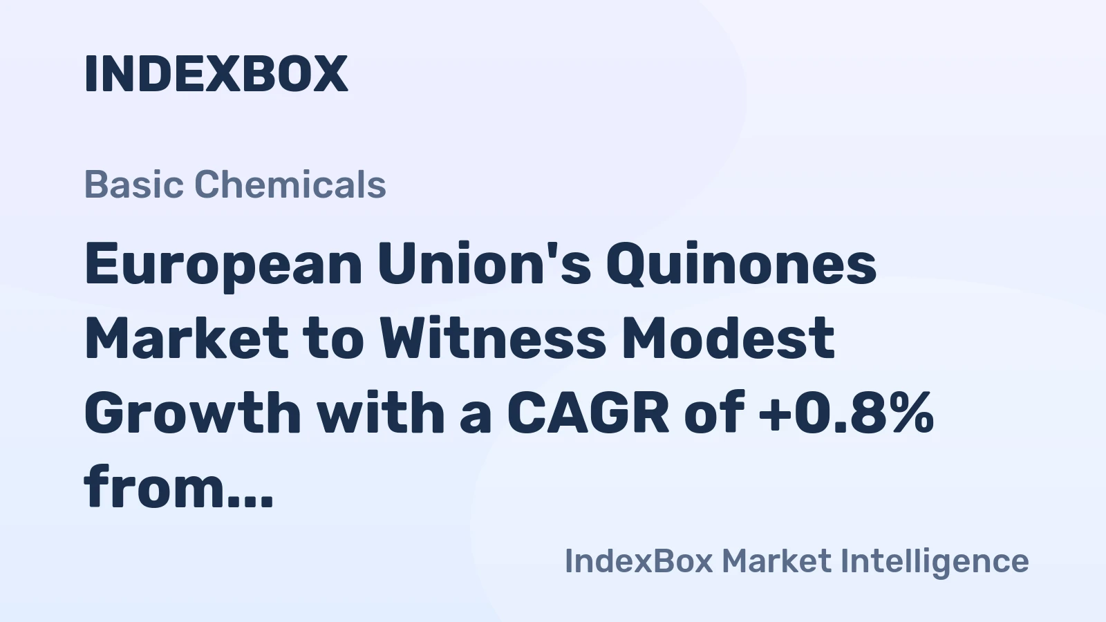 European Union's Quinones Market to Witness Modest Growth with a CAGR of +0.8% from 2024 to 2035