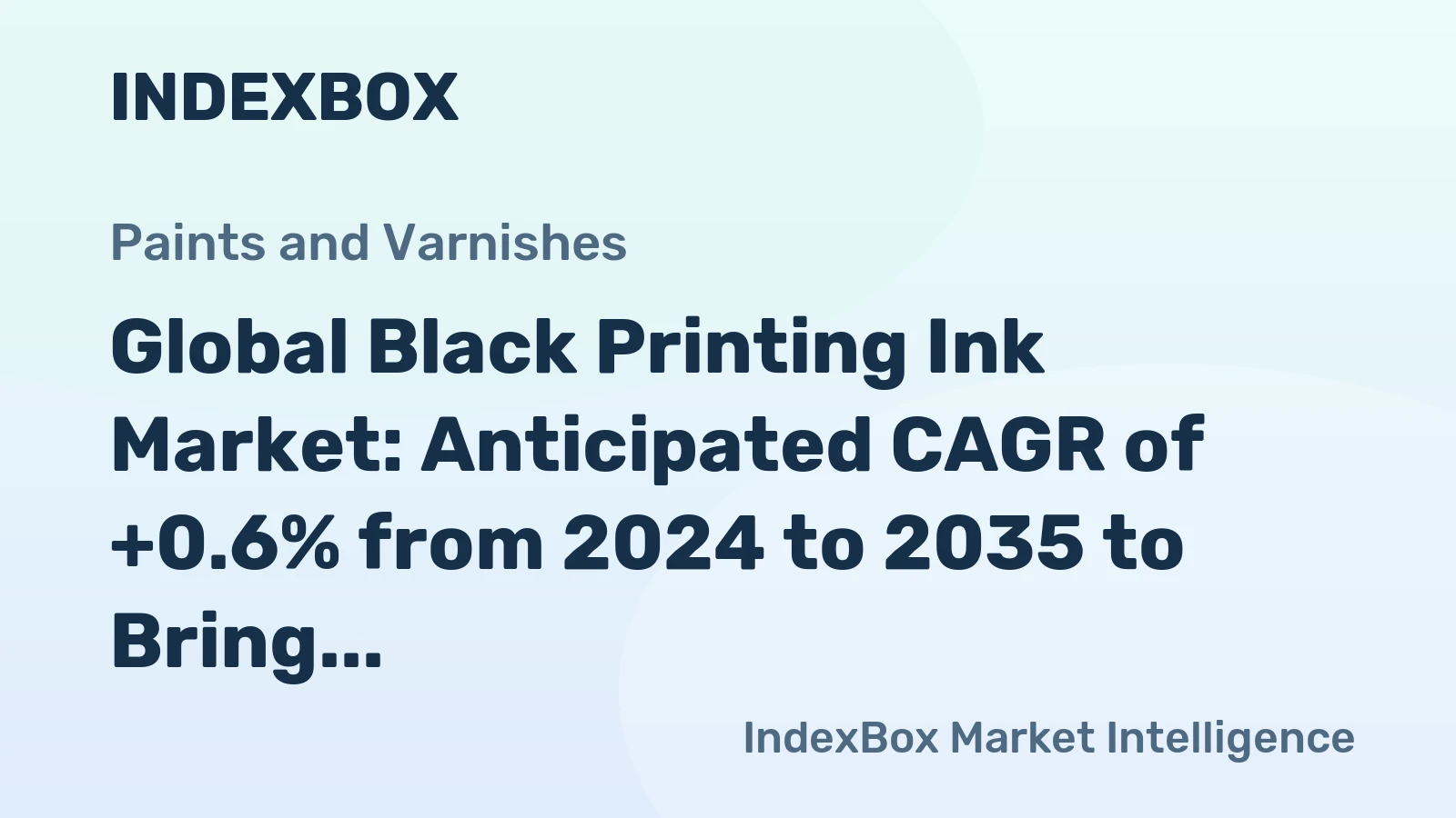 Global Black Printing Ink Market: Anticipated CAGR of +0.6% from 2024 to 2035 to Bring Market Volume to 873K tons
