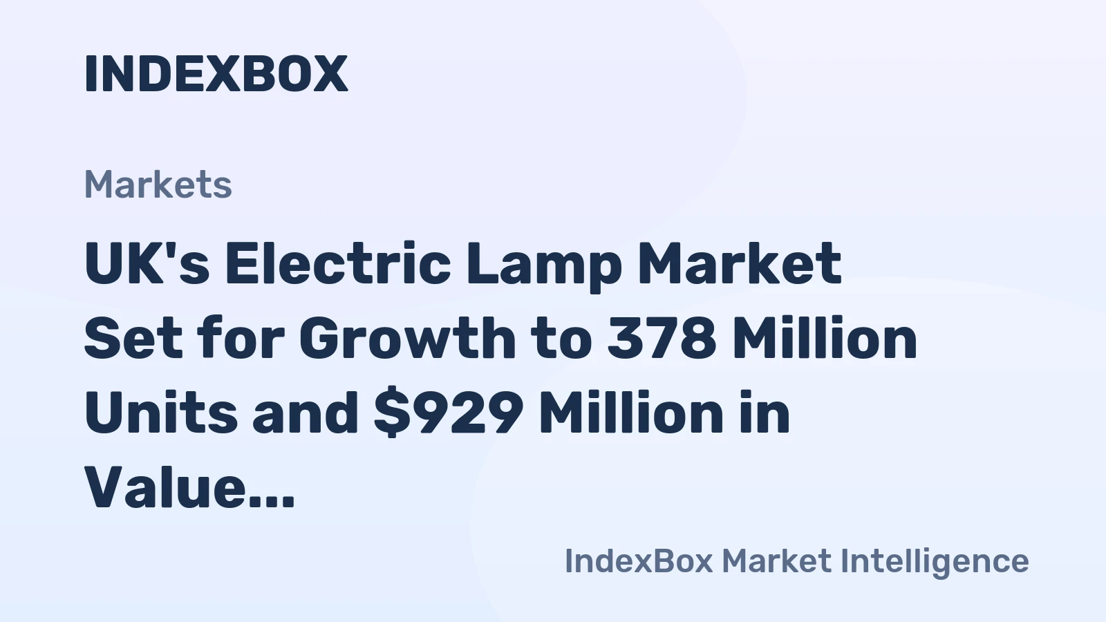 UK's Electric Lamp Market Set for Growth to 378 Million Units and $929 Million in Value