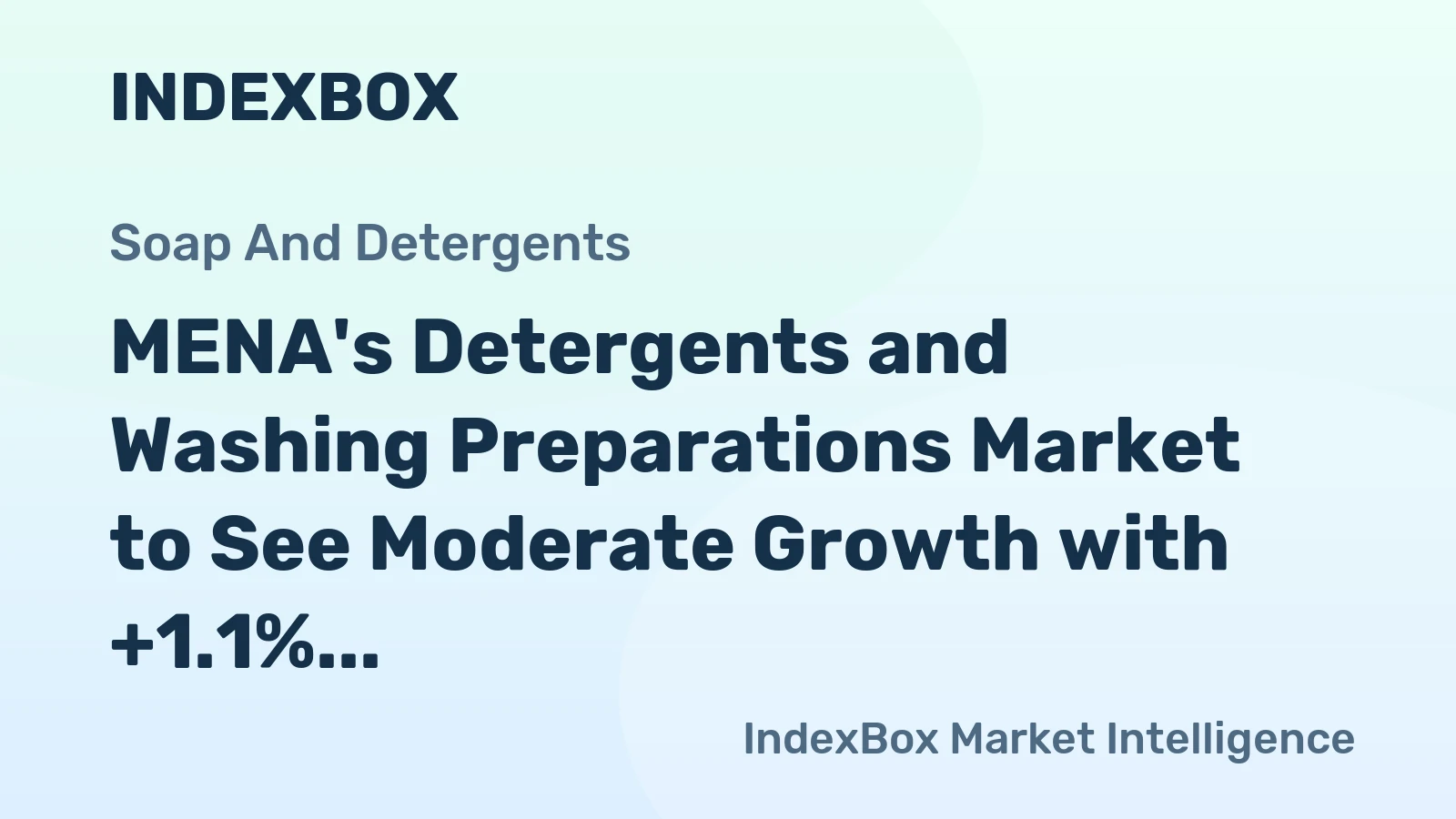 MENA's Detergents and Washing Preparations Market to See Moderate Growth with +1.1% CAGR through 2035