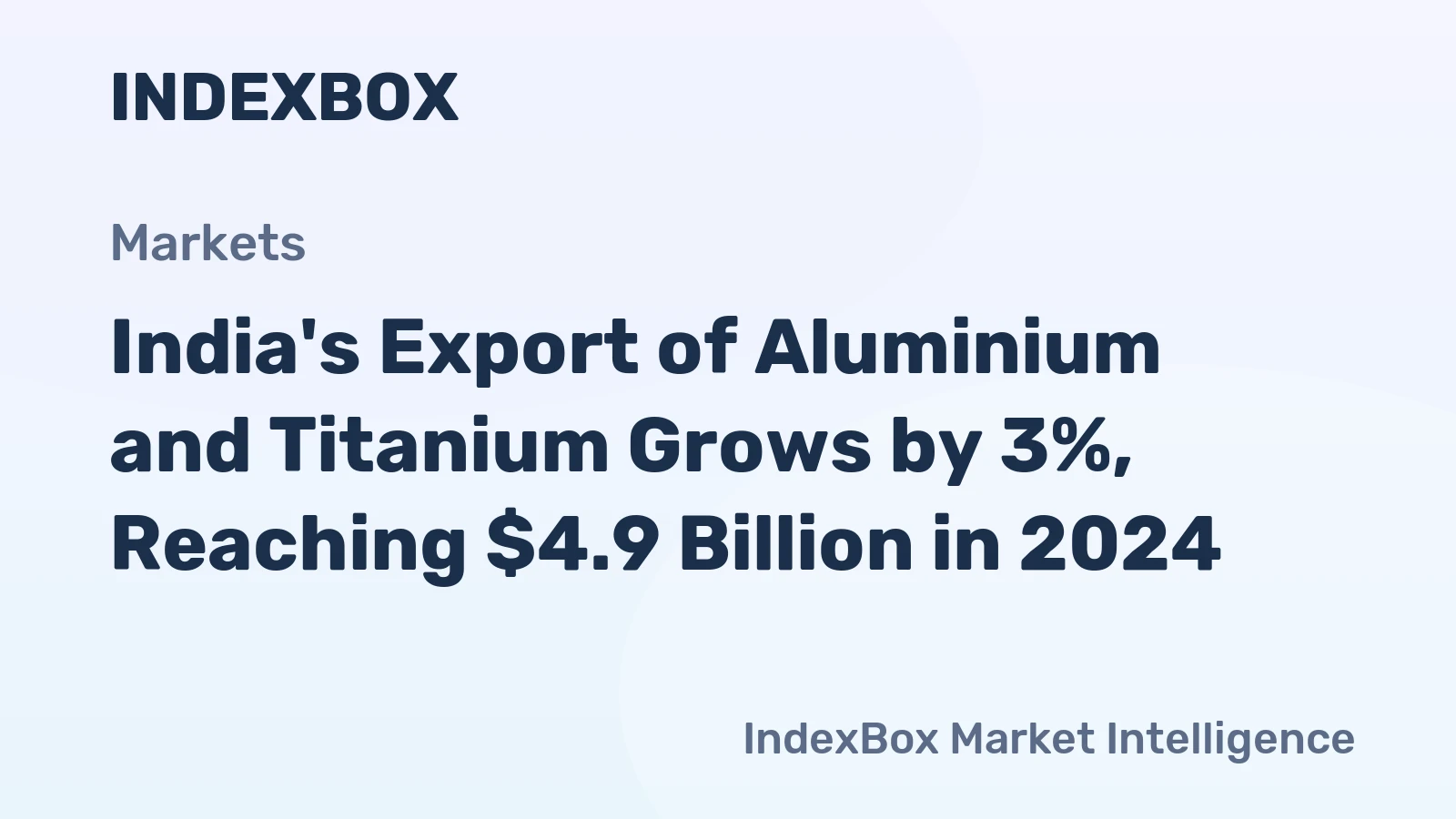 India's Export of Aluminium and Titanium Grows by 3%, Reaching $4.9 Billion in 2024.