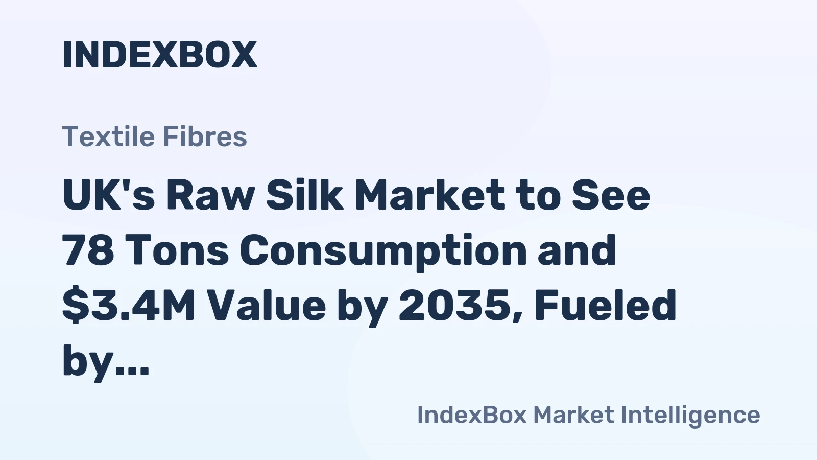 UK's Raw Silk Market to See 78 Tons Consumption and $3.4M Value by 2035, Fueled by Increasing Demand