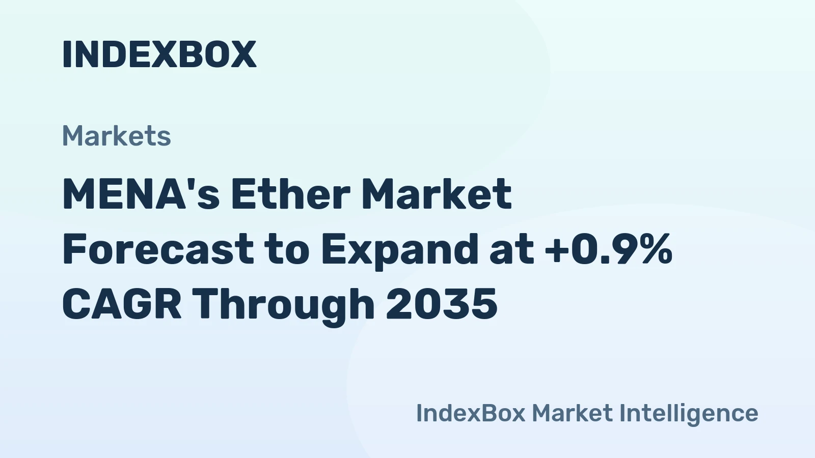 MENA's Ether Market Forecast to Expand at +0.9% CAGR Through 2035