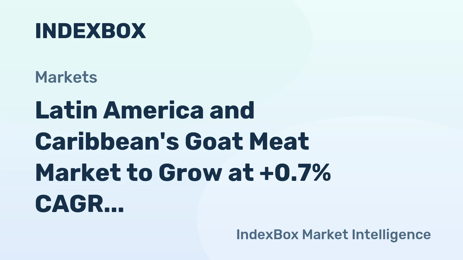 Latin America and Caribbean's Goat Meat Market to Grow at +0.7% CAGR, Reaching 139K Tons by 2035