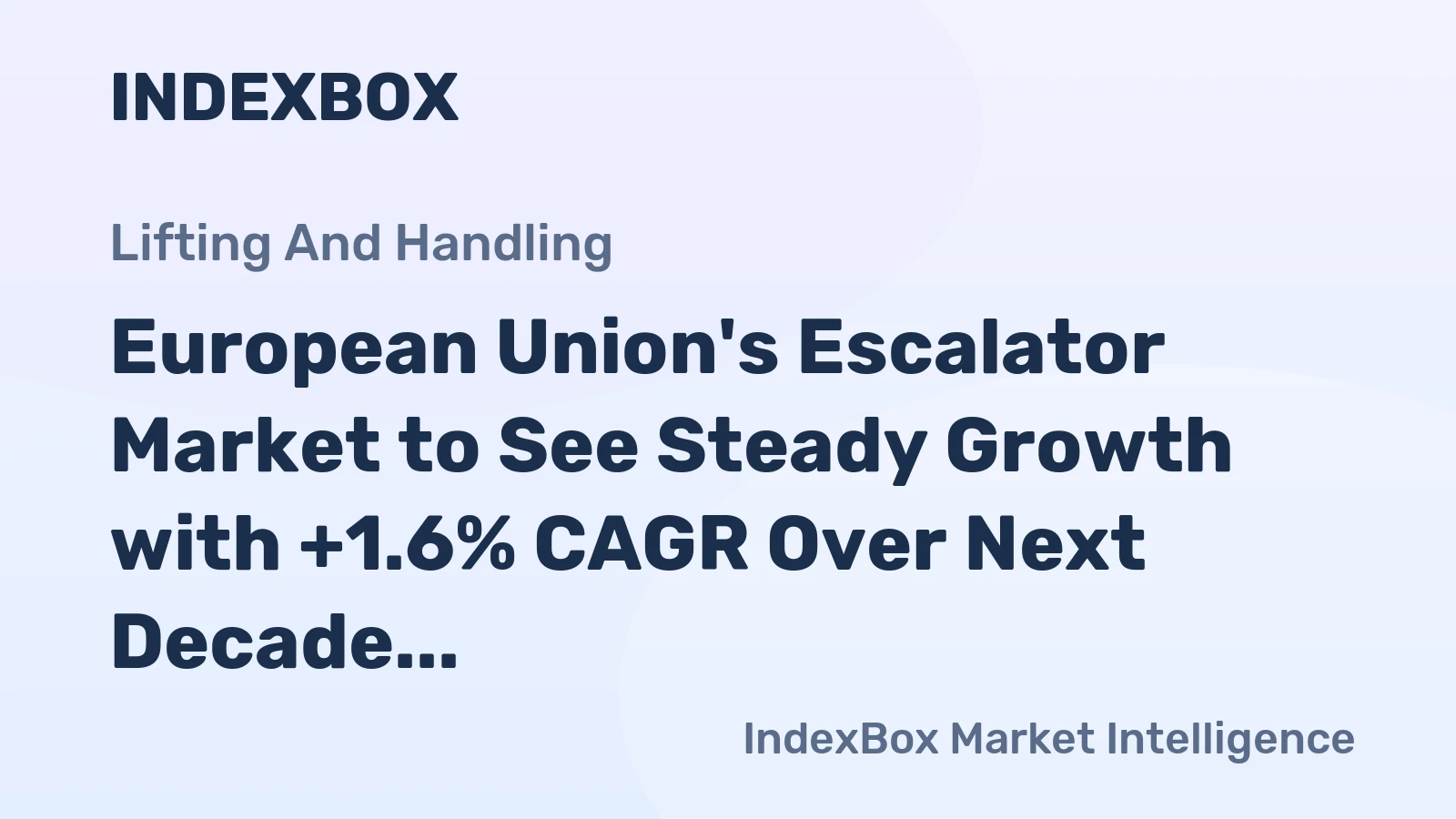 European Union's Escalator Market to See Steady Growth with +1.6% CAGR Over Next Decade