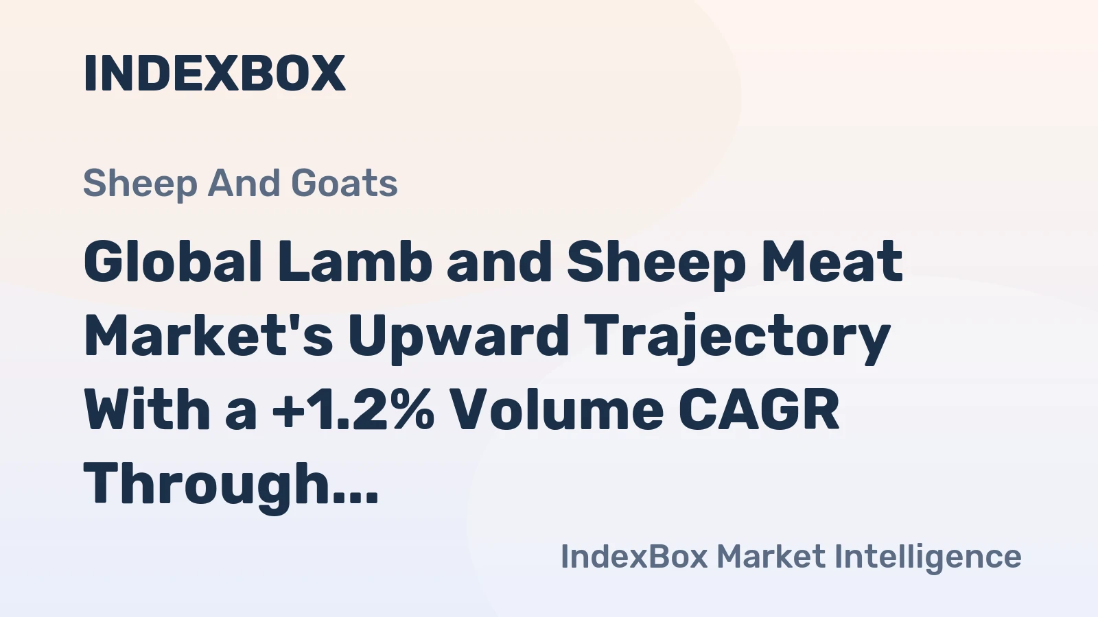 Global Lamb and Sheep Meat Market's Upward Trajectory With a +1.2% Volume CAGR Through 2035