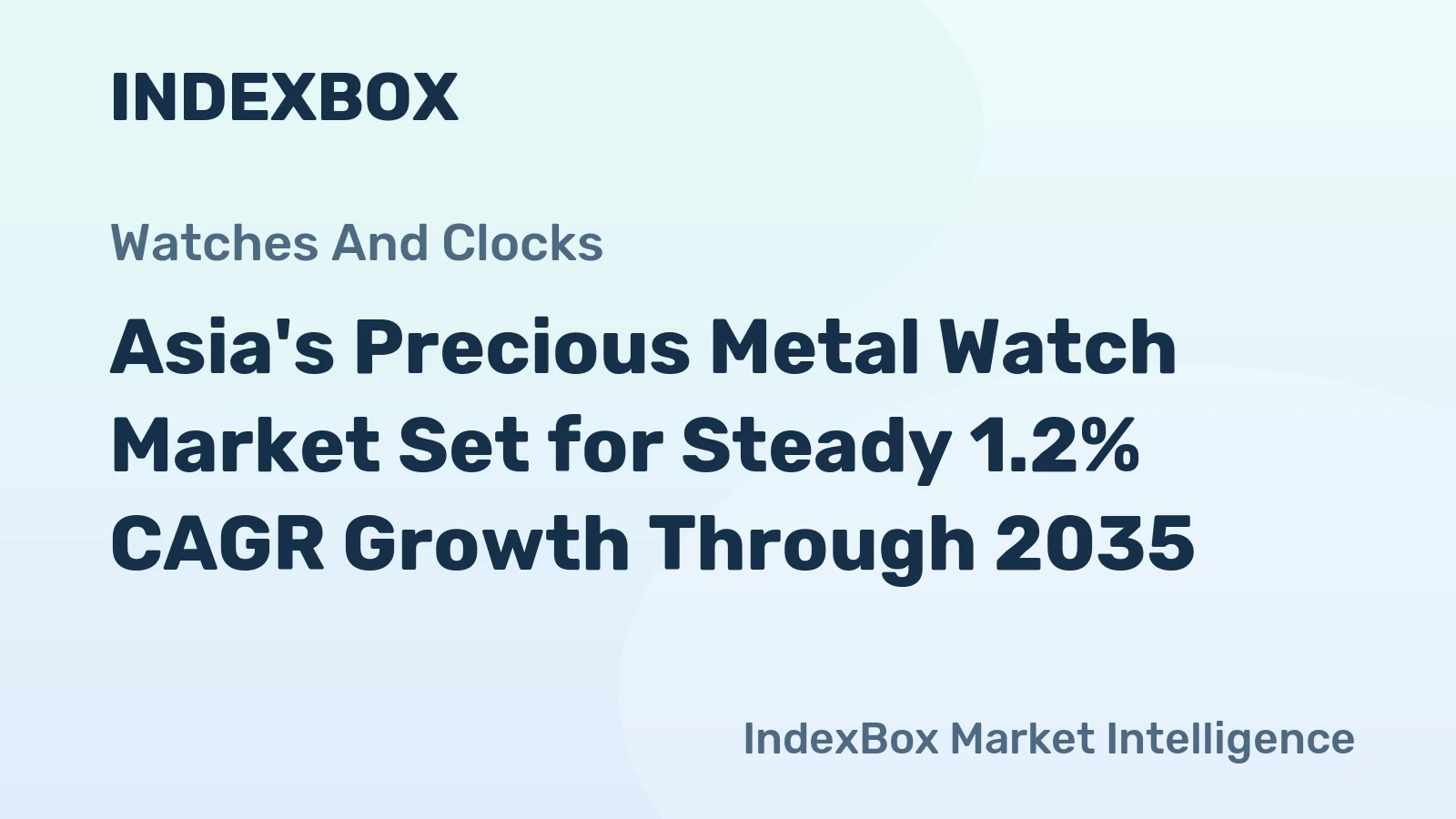 Asia's Precious Metal Watch Market Set for Steady 1.2% CAGR Growth Through 2035