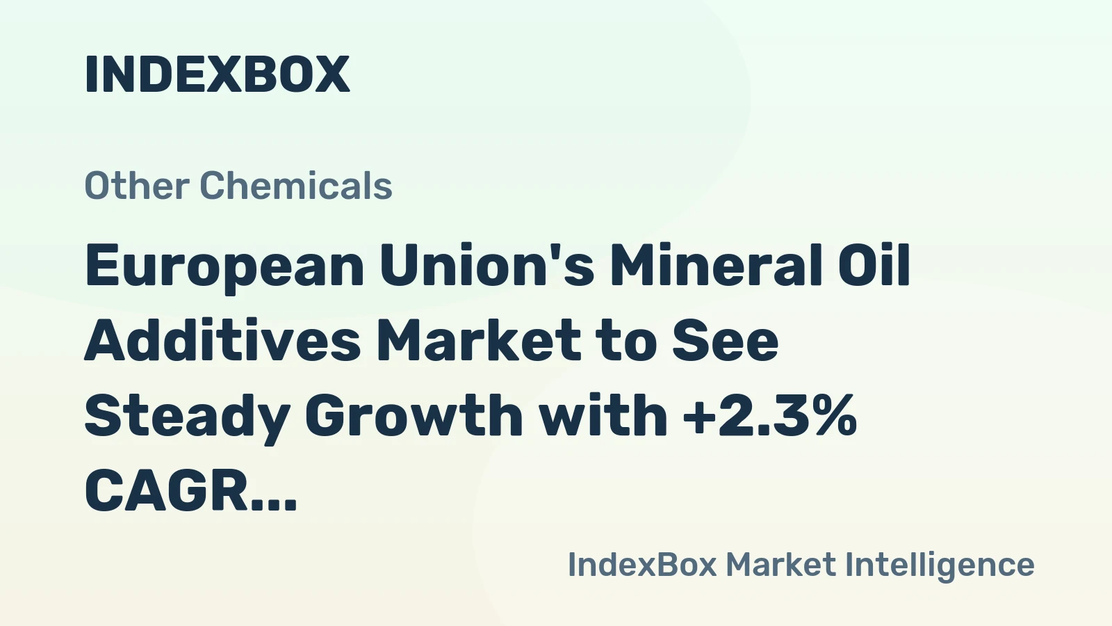 European Union's Mineral Oil Additives Market to See Steady Growth with +2.3% CAGR