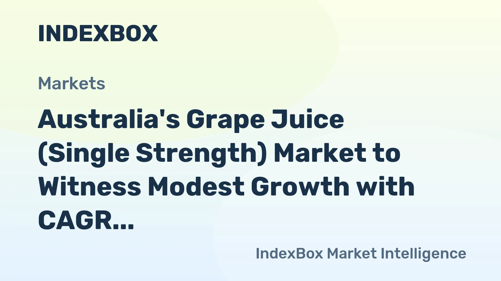 Australia's Grape Juice (Single Strength) Market to Witness Modest Growth with CAGR of +4.7% from 2024-2035