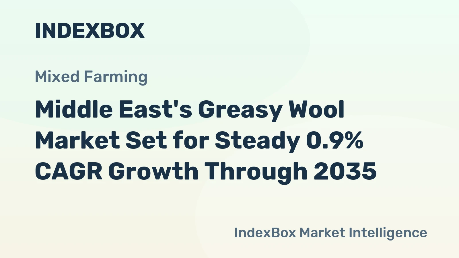 Middle East's Greasy Wool Market Set for Steady 0.9% CAGR Growth Through 2035