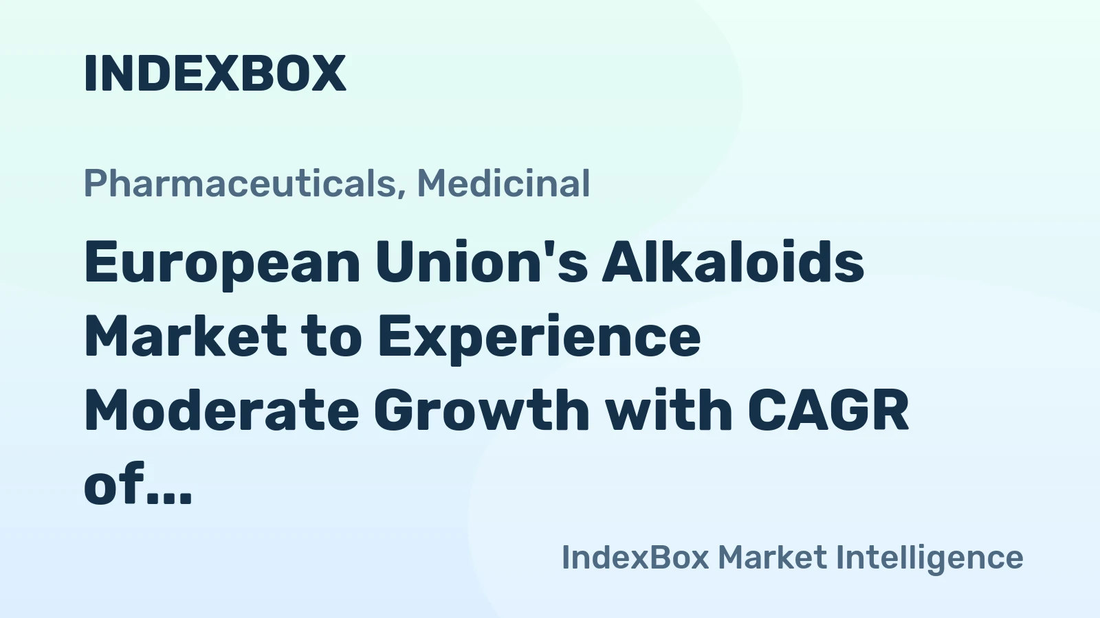 European Union's Alkaloids Market to Experience Moderate Growth with CAGR of +0.7%