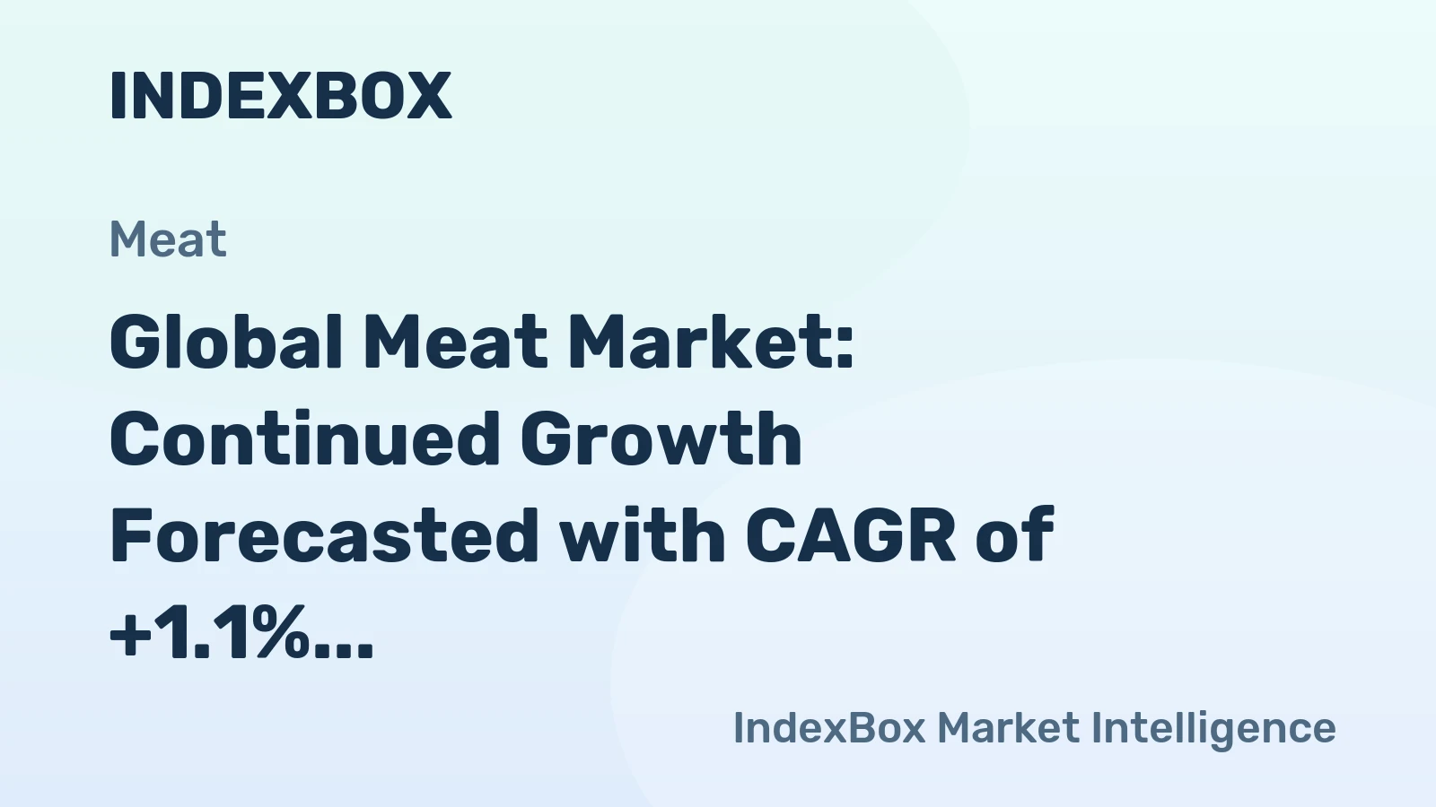 Global Meat Market: Continued Growth Forecasted with CAGR of +1.1%