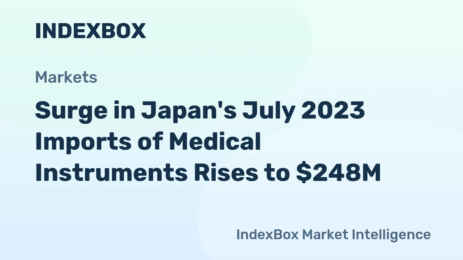 Surge in Japan's July 2023 Imports of Medical Instruments Rises to $248M