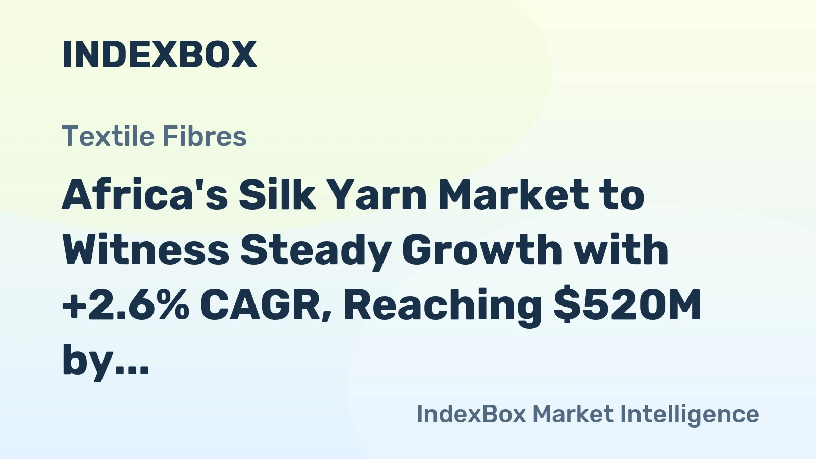 Africa's Silk Yarn Market to Witness Steady Growth with +2.6% CAGR, Reaching $520M by 2035