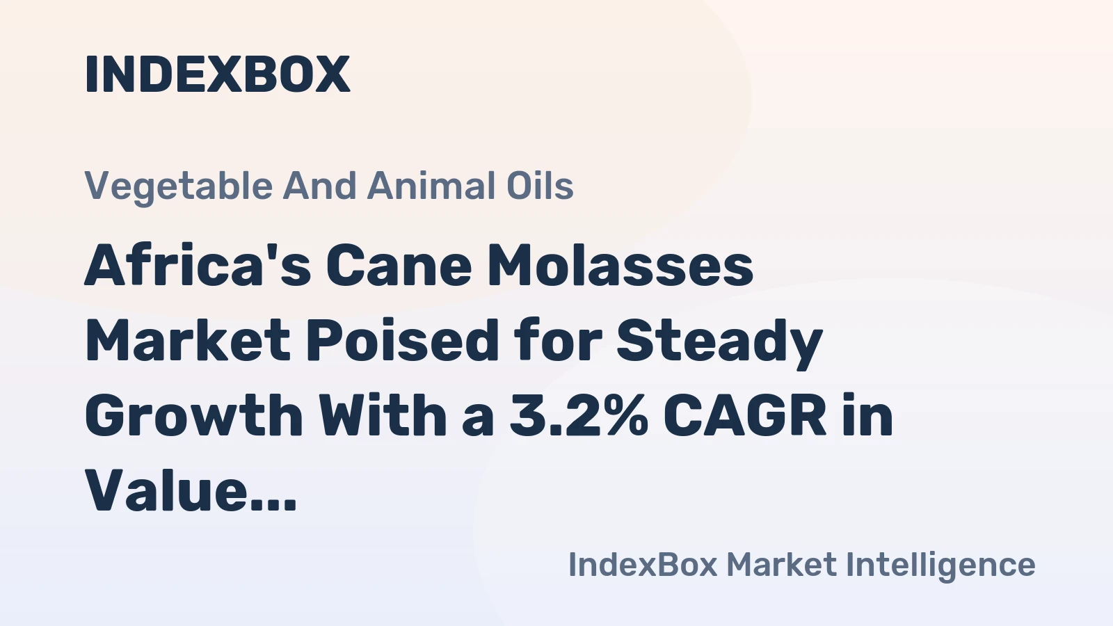 Africa's Cane Molasses Market Poised for Steady Growth With a 3.2% CAGR in Value Through 2035