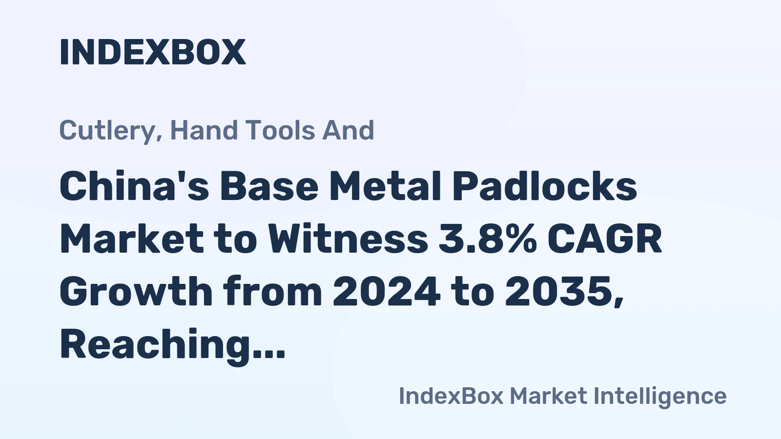 China's Base Metal Padlocks Market to Witness 3.8% CAGR Growth from 2024 to 2035, Reaching 62K Tons