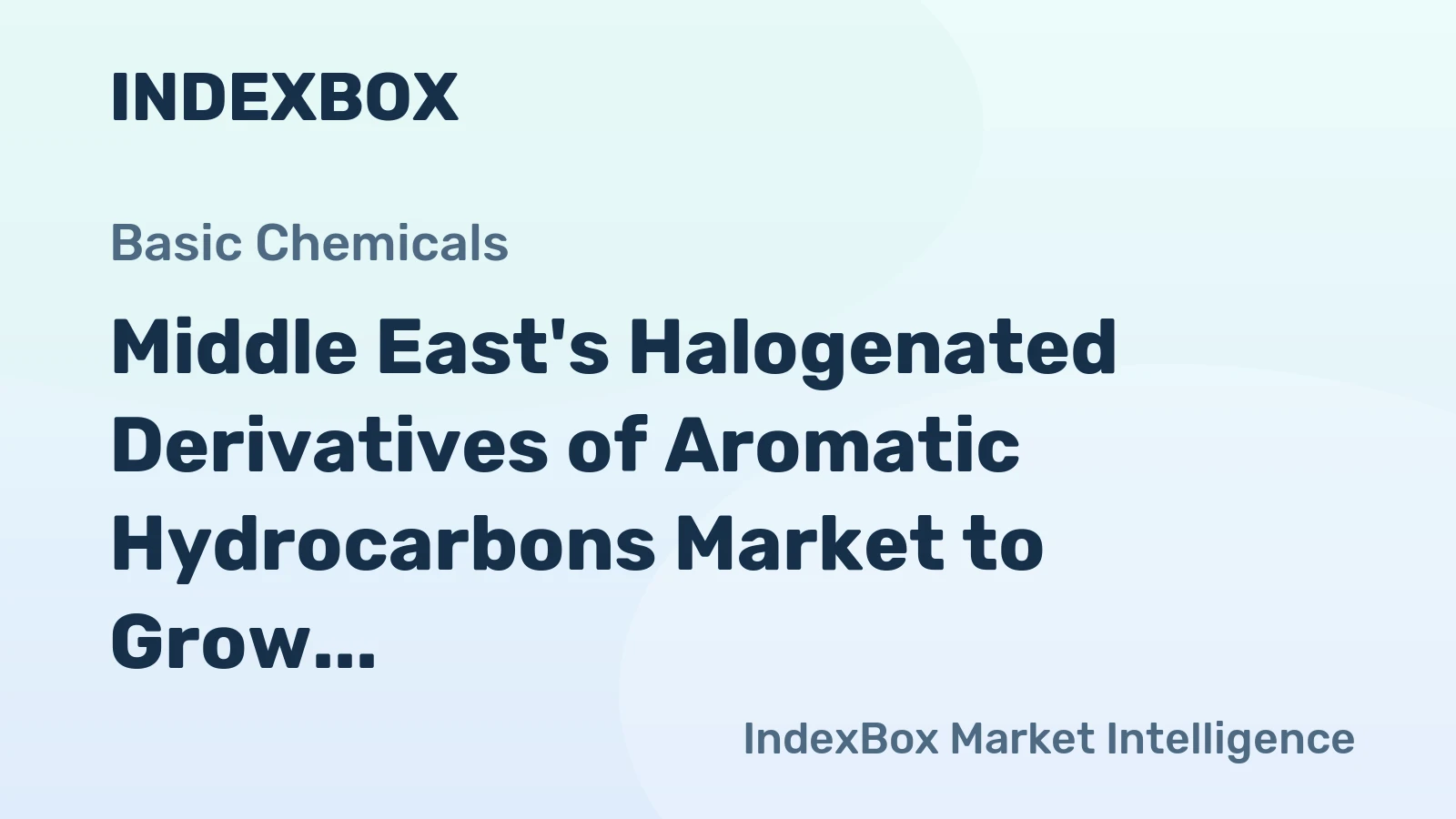 Middle East's Halogenated Derivatives of Aromatic Hydrocarbons Market to Grow at a Moderate Pace with CAGR of +0.6%