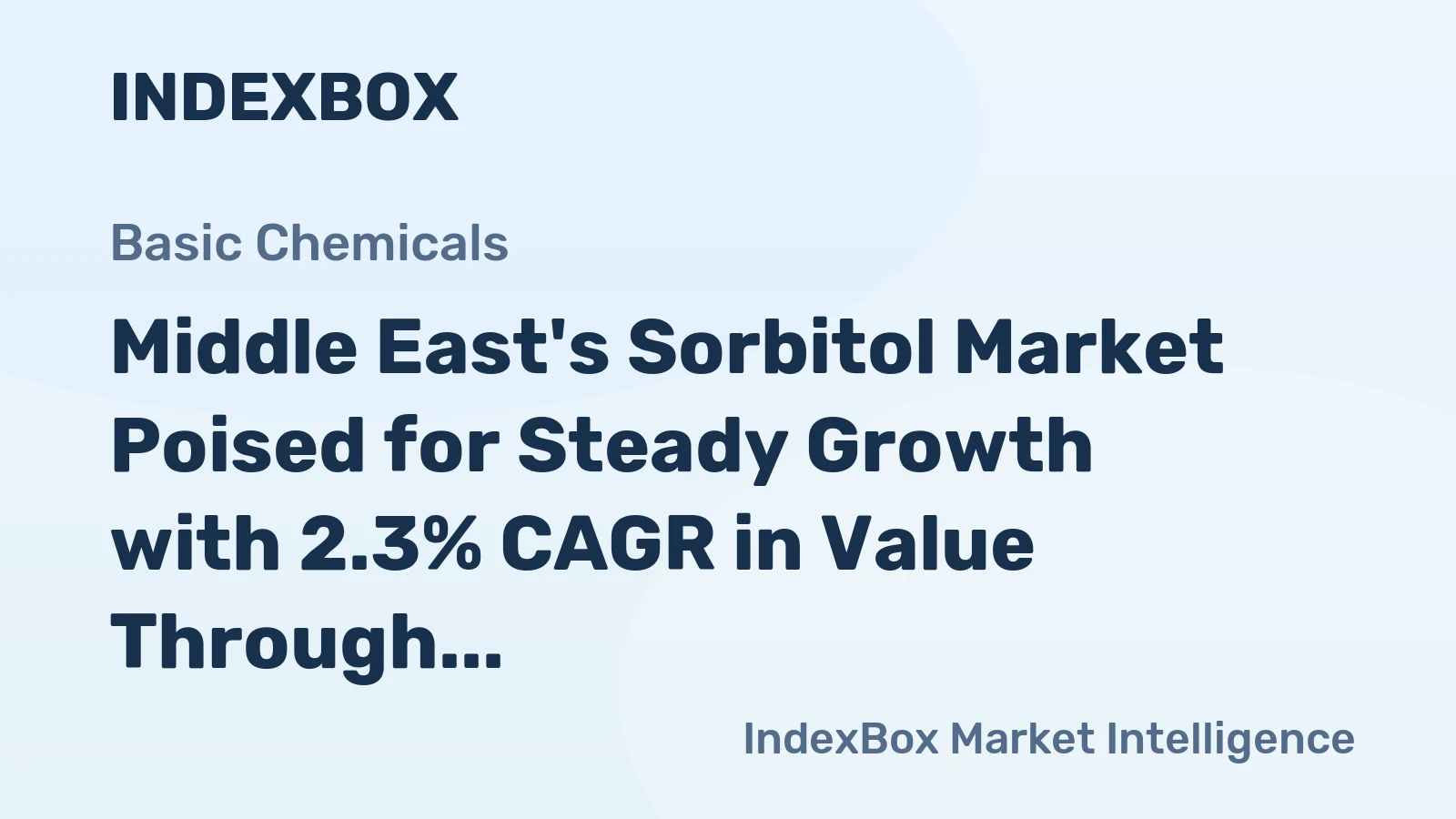 Middle East's Sorbitol Market Poised for Steady Growth with 2.3% CAGR in Value Through 2035
