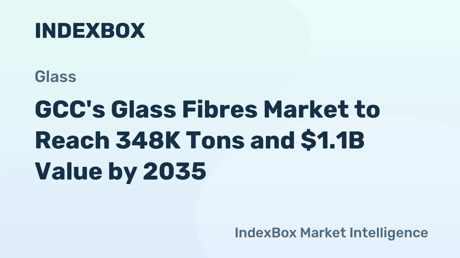 GCC's Glass Fibres Market to Reach 348K Tons and $1.1B Value by 2035