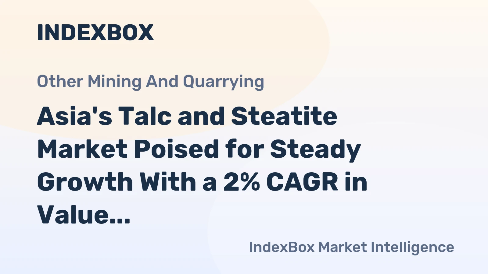 Asia's Talc and Steatite Market Poised for Steady Growth With a 2% CAGR in Value Through 2035