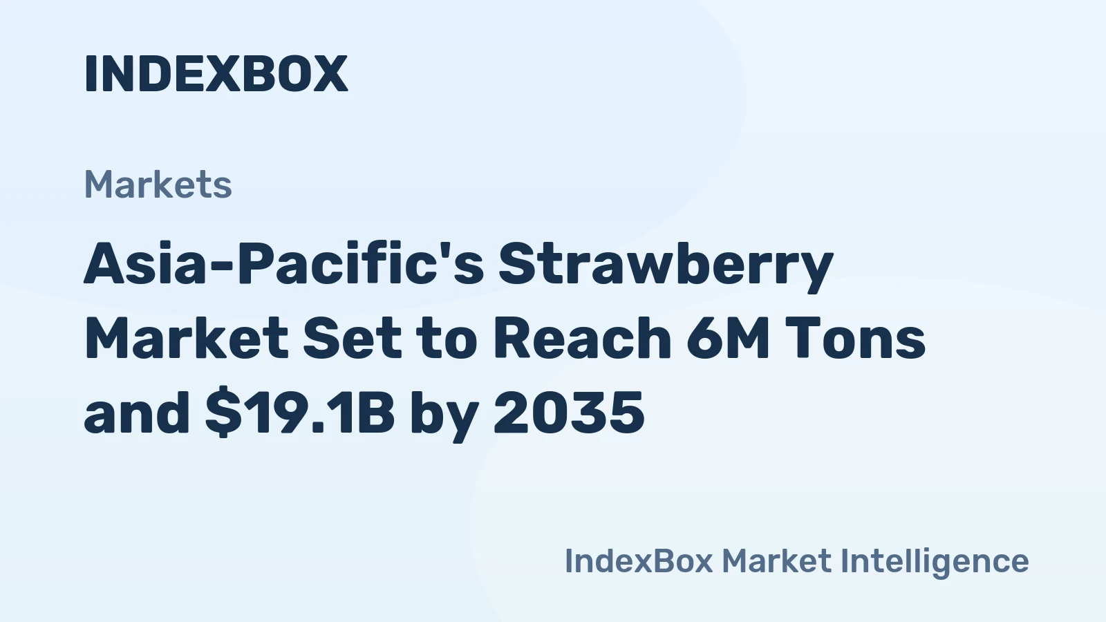 Asia-Pacific's Strawberry Market Set to Reach 6M Tons and $19.1B by 2035