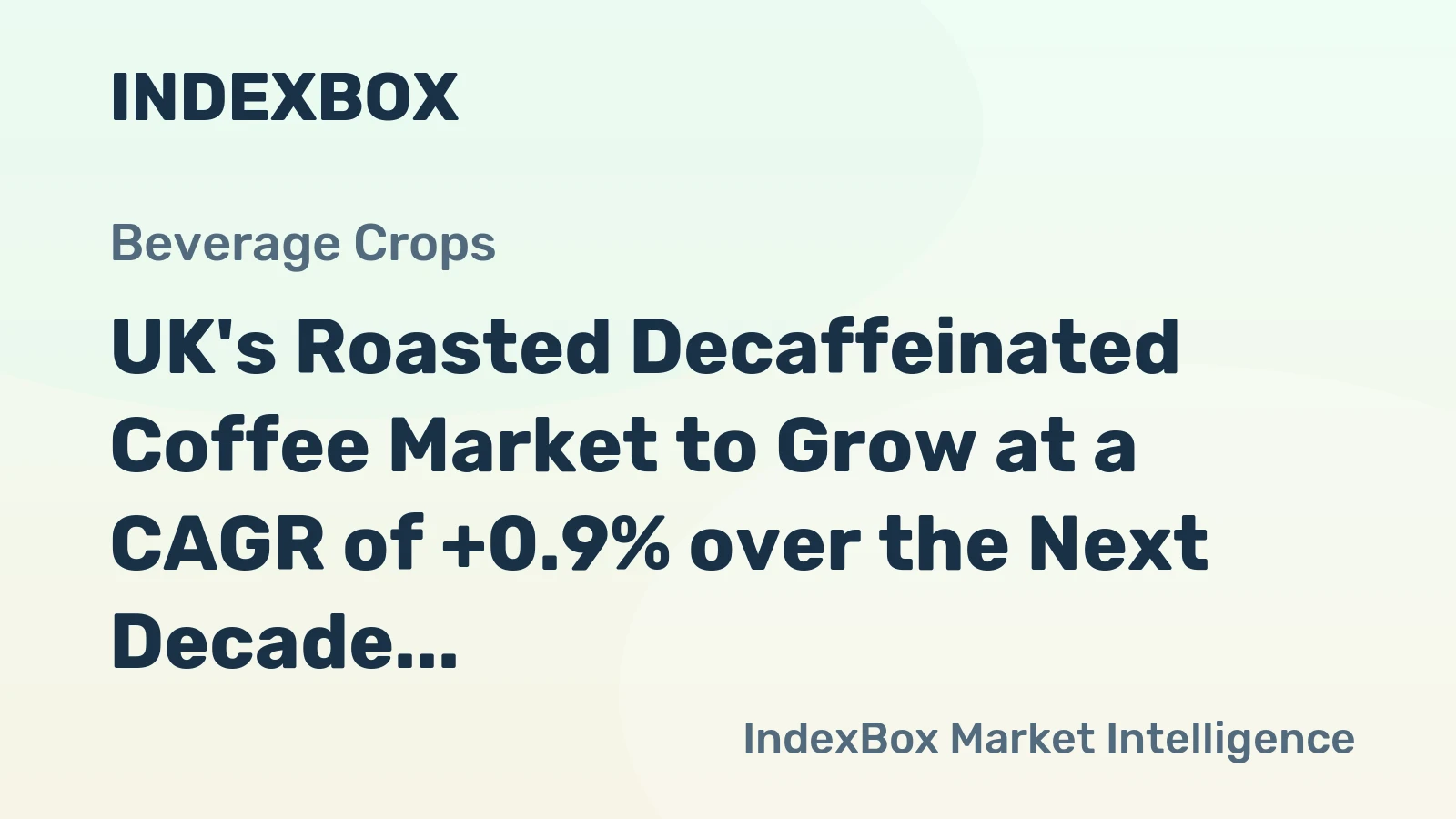 UK's Roasted Decaffeinated Coffee Market to Grow at a CAGR of +0.9% over the Next Decade