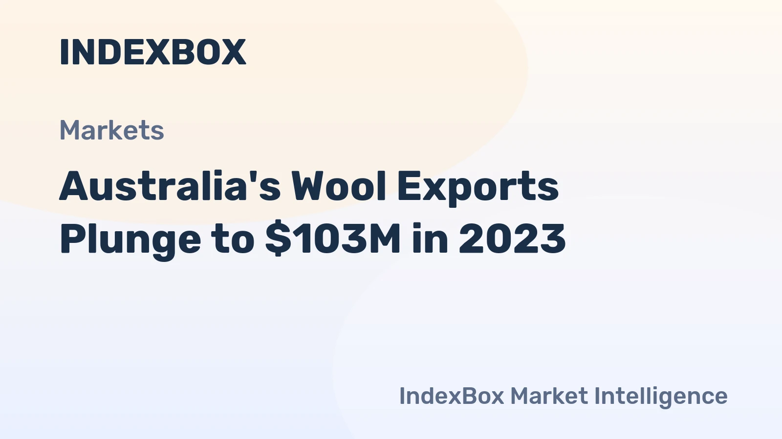 Australia's Wool Exports Plunge to $103M in 2023