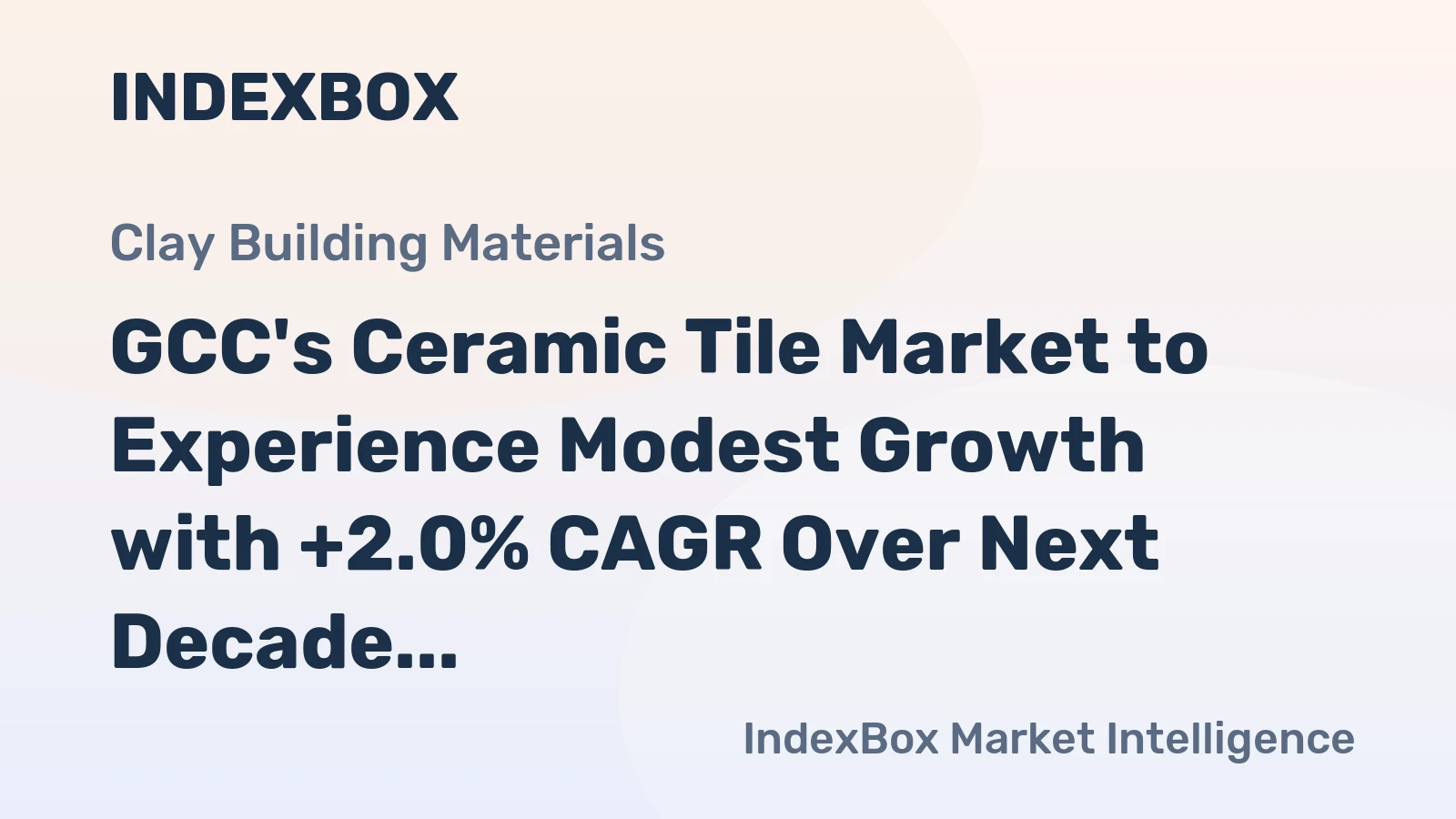 GCC's Ceramic Tile Market to Experience Modest Growth with +2.0% CAGR Over Next Decade