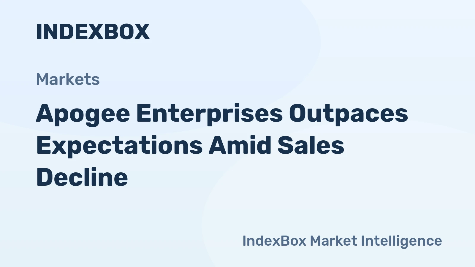 Apogee Enterprises Outpaces Expectations Amid Sales Decline