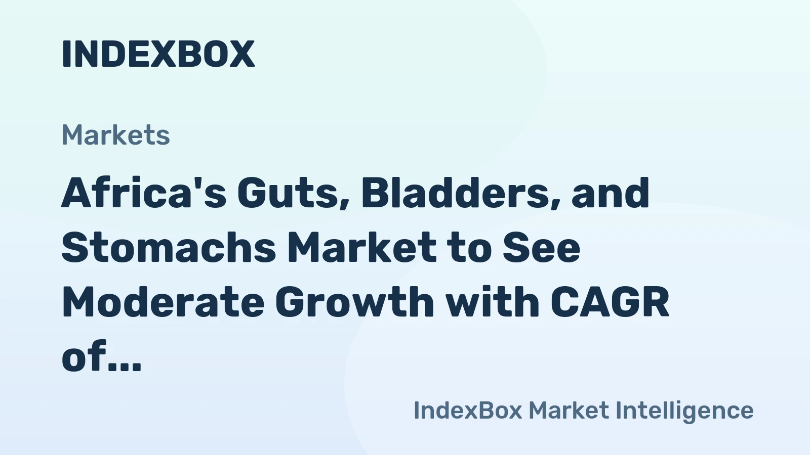 Africa's Guts, Bladders, and Stomachs Market to See Moderate Growth with CAGR of +1.7% from 2024 to 2035