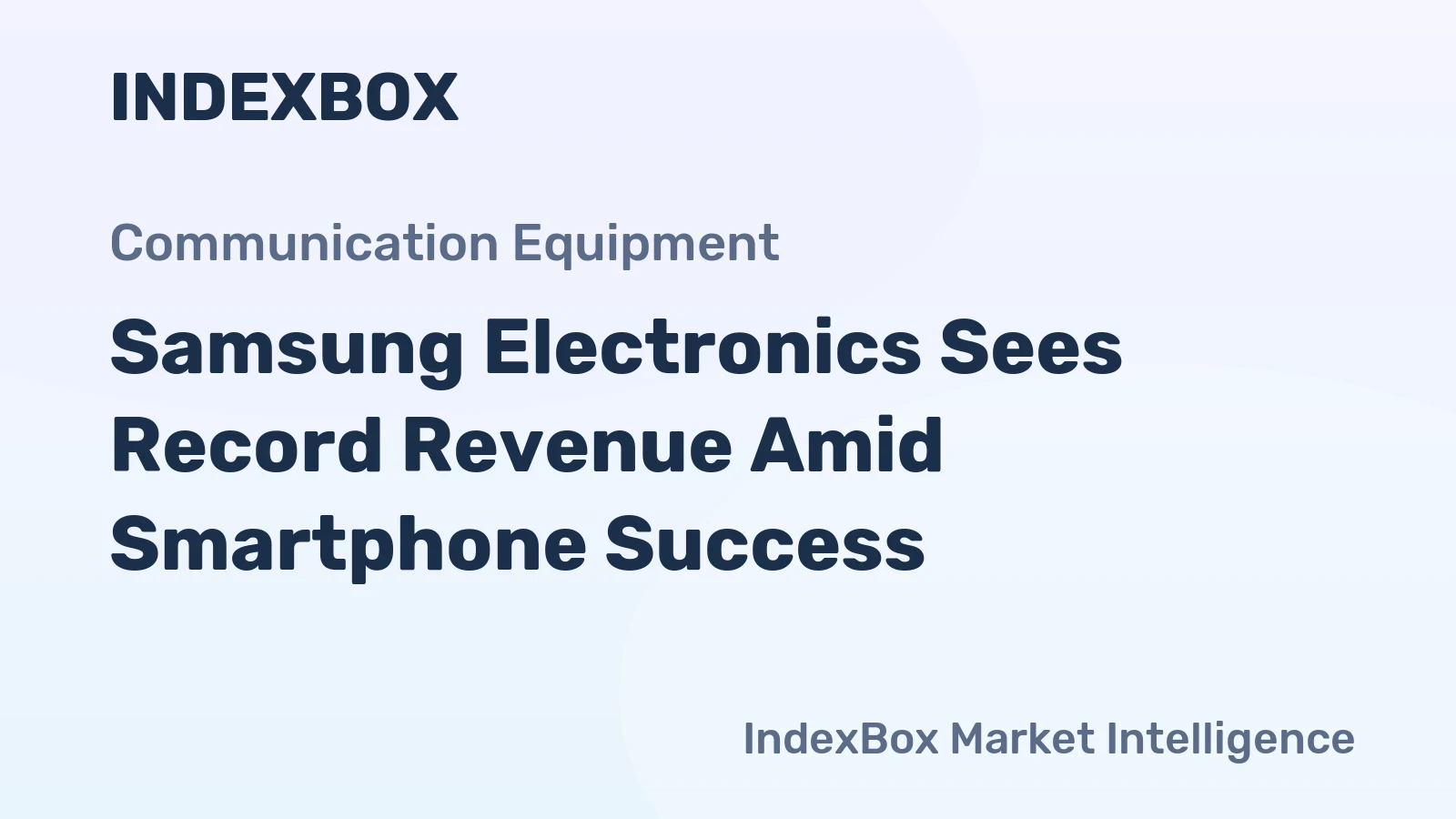 Samsung Electronics Sees Record Revenue Amid Smartphone Success