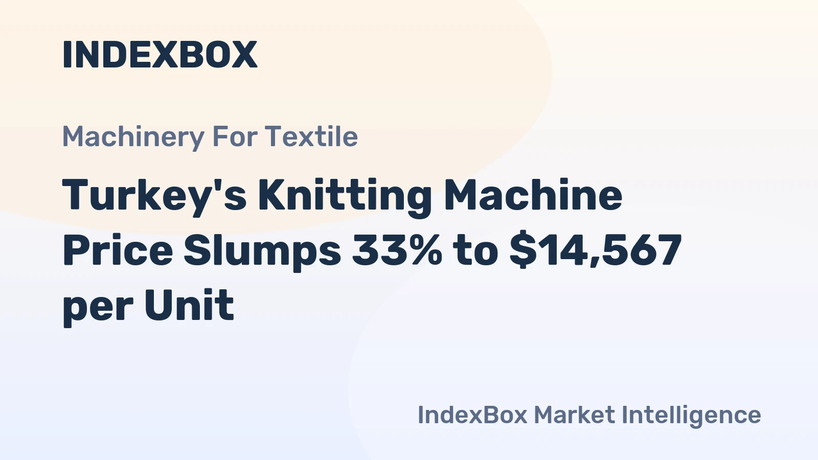 Turkey's Knitting Machine Price Slumps 33% to $14,567 per Unit