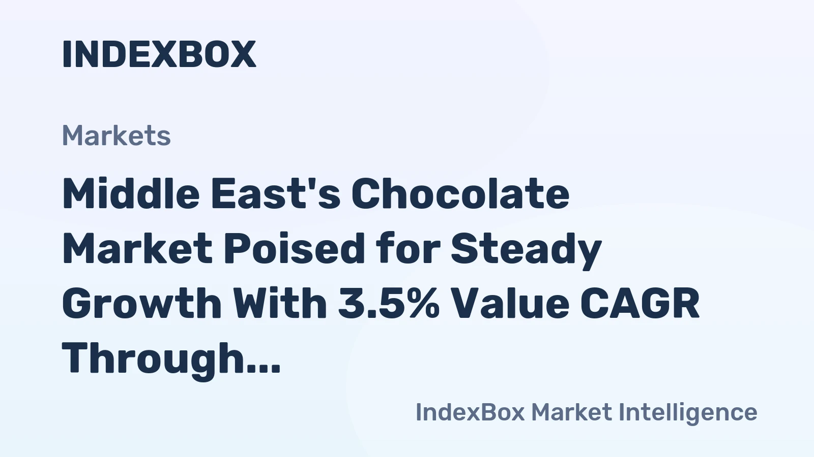Middle East's Chocolate Market Poised for Steady Growth With 3.5% Value CAGR Through 2035