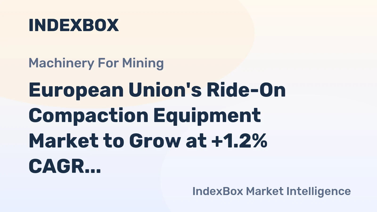 European Union's Ride-On Compaction Equipment Market to Grow at +1.2% CAGR, Reaching 97K Units by 2035