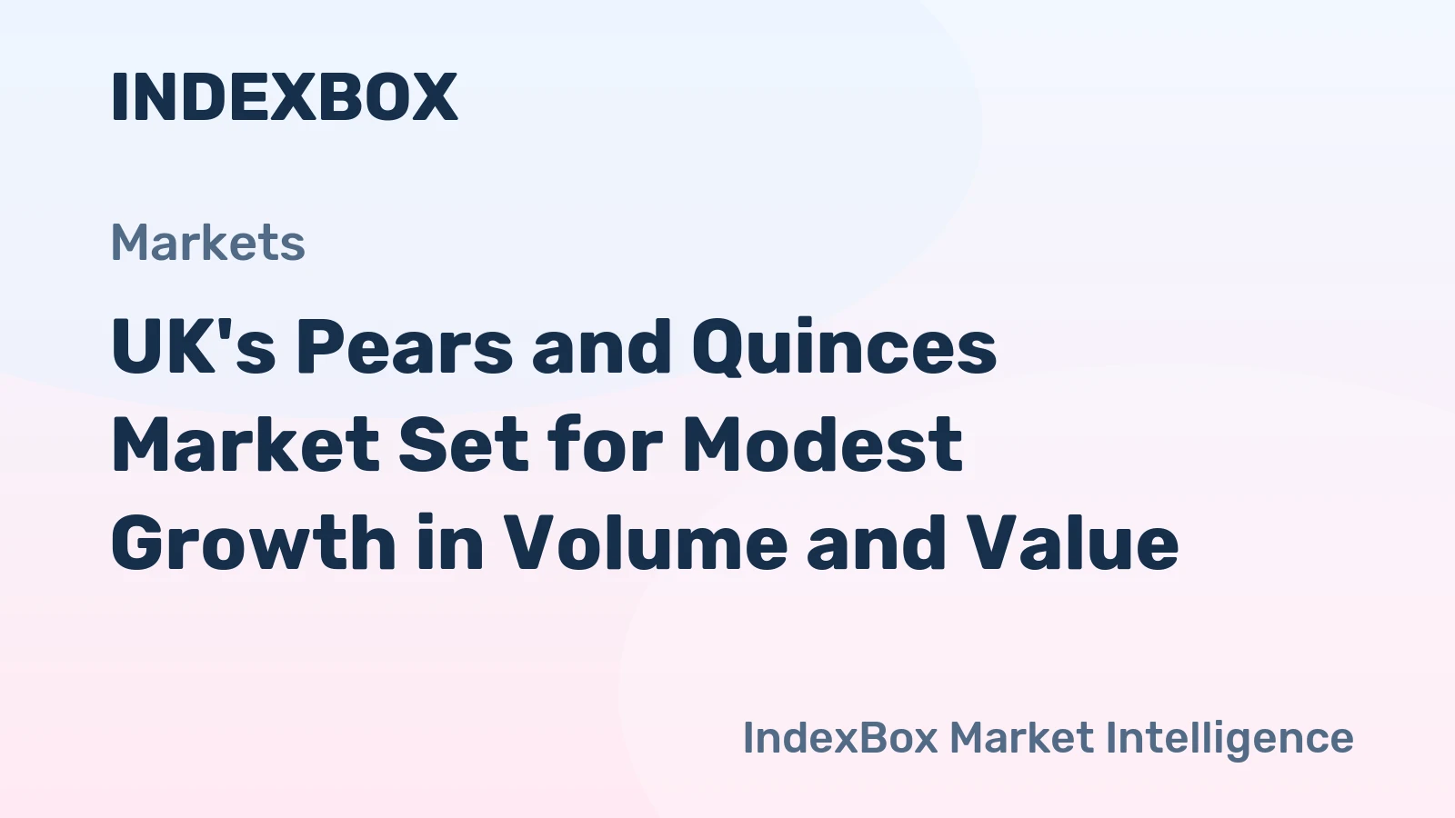 UK's Pears and Quinces Market Set for Modest Growth in Volume and Value