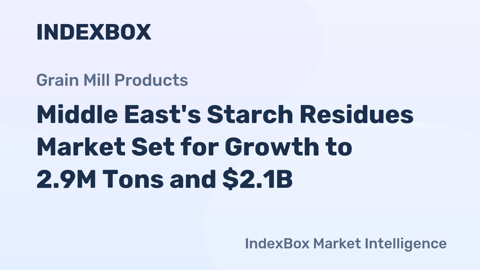 Middle East's Starch Residues Market Set for Growth to 2.9M Tons and $2.1B