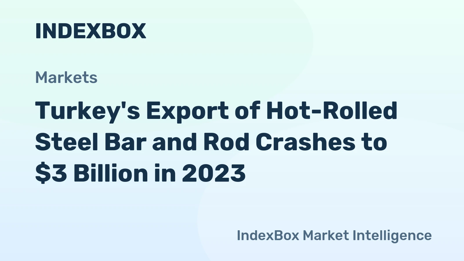 Turkey's Export of Hot-Rolled Steel Bar and Rod Crashes to $3 Billion in 2023