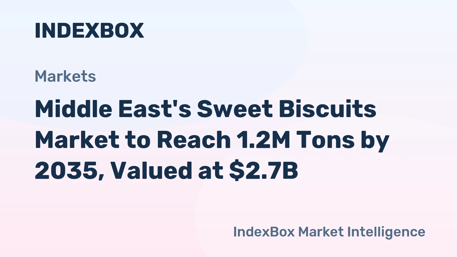 Middle East's Sweet Biscuits Market to Reach 1.2M Tons by 2035, Valued at $2.7B