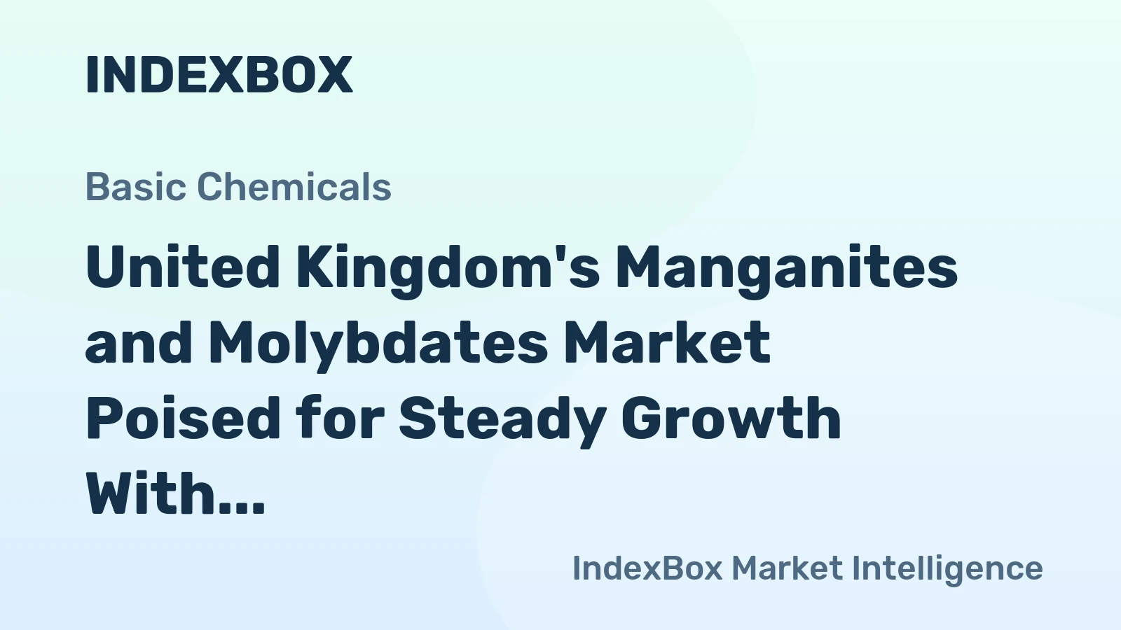 United Kingdom's Manganites and Molybdates Market Poised for Steady Growth With 3.0% Value CAGR
